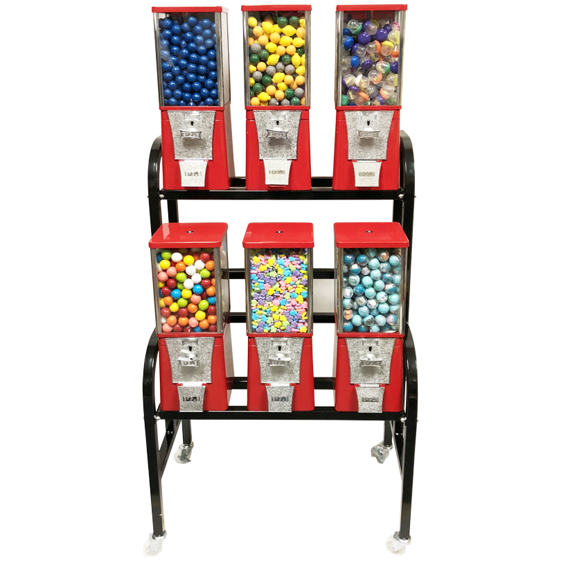 Buy Eagle 6 Unit Gumball and Candy Bulk Vending Rack - Vending Machine ...