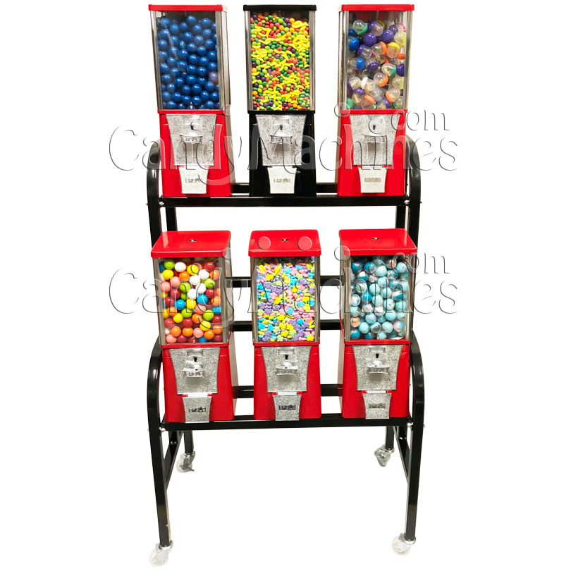 Buy Eagle 6 Unit Gumball and Candy Bulk Vending Rack - Vending Machine ...