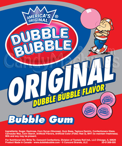 Original 1928 Dubble Bubble Vending Gumballs (1-inch /850 ct ...