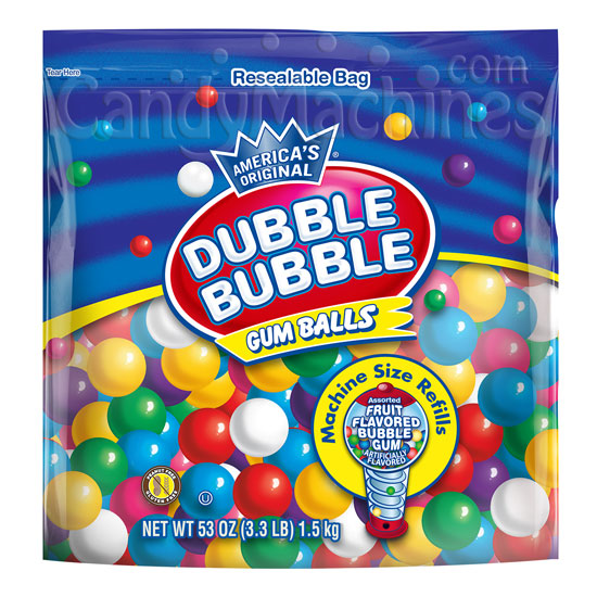 Buy Dubble Bubble Gumballs 53 Oz Resealable Bag Vending Machine