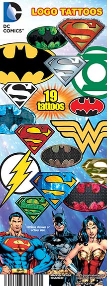 Buy DC Comics Logo Tattoos - Vending Machine Supplies For Sale
