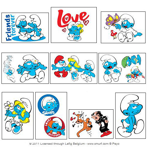 Smurf Temporary Tattoos