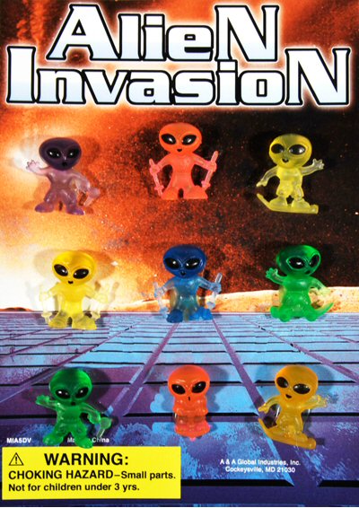 Alien Invasion Neon 5 Vending Capsules (1 inch/250ct)