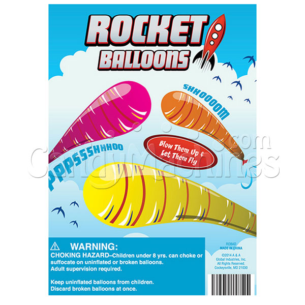 Rocket Balloons 1 inch Toy Vending Capsules | CandyMachines.com
