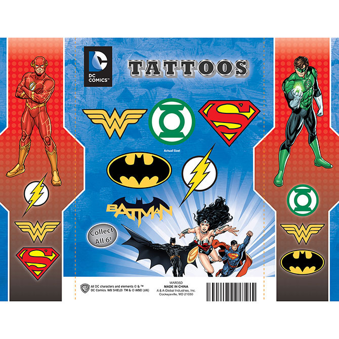 Buy DC Comics Logo Tattoos Toy Vending Capsules - Vending Machine ...