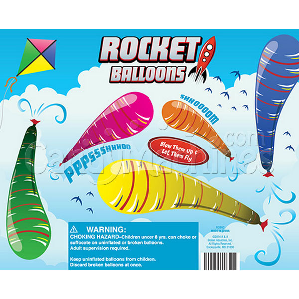Rocket Balloons 2 inch Toy Vending Capsules | CandyMachines.com