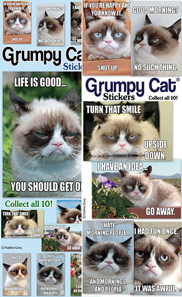 Grumpy Cat Vending Stickers! - CandyMachines.com