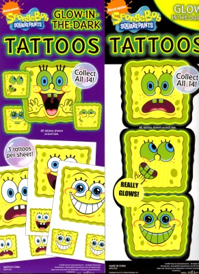 SpongeBob and Snuggle Buddies Now Tattoos - CandyMachines.com